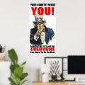 Uncle Sam Register to Vote Poster | Zazzle