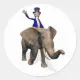 Uncle Sam Riding On Elephant Classic Round Sticker | Zazzle