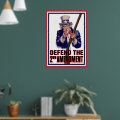 Uncle Sam Says - Defend the 2nd Amendment Poster | Zazzle