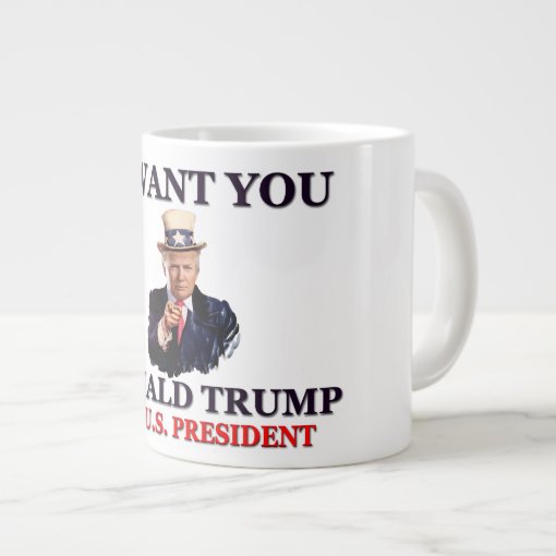 Uncle Sam Trump for President Giant Coffee Mug | Zazzle