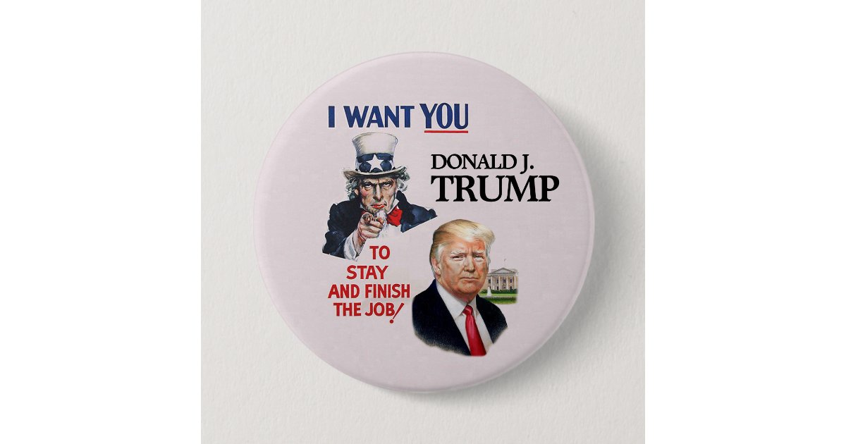 Uncle Sam Wants Donald Trump 2020 Button | Zazzle
