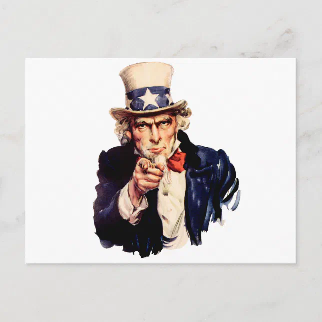 Uncle Sam Wants You! Postcard | Zazzle