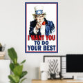 Uncle Sam wants you to DO YOUR BEST Poster | Zazzle