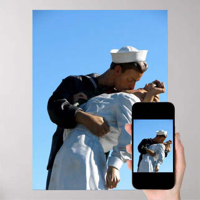 "Unconditional Surrender" statue - Sarasota, FL Poster | Zazzle
