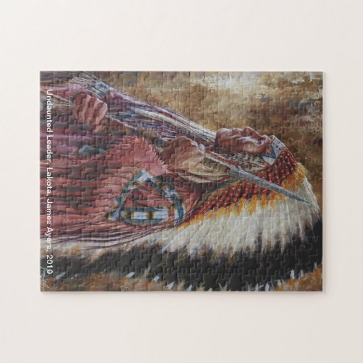 Undaunted Leader, American Indian Lakota puzzle | Zazzle