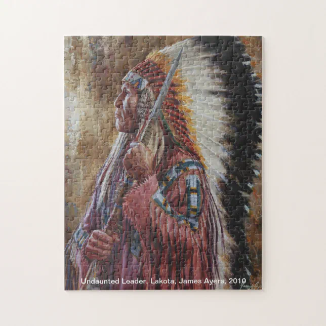 Undaunted Leader, American Indian Lakota puzzle | Zazzle