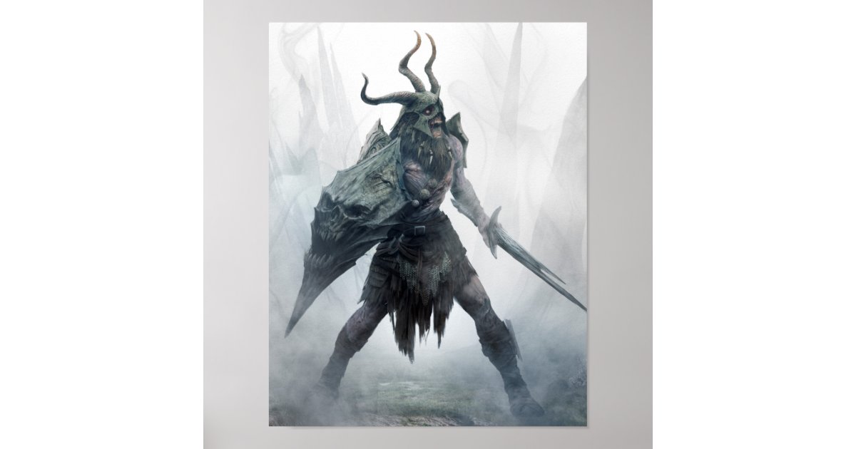 Undead Draugr Warrior Poster | Zazzle