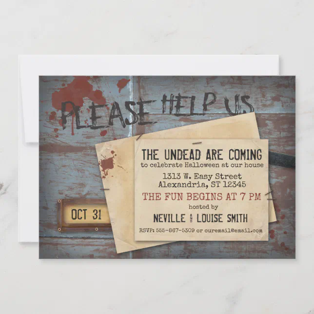 Undead Zombie Halloween | Creepy Invitation | Zazzle