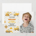 Under Construction Birthday Invitation with photo | Zazzle