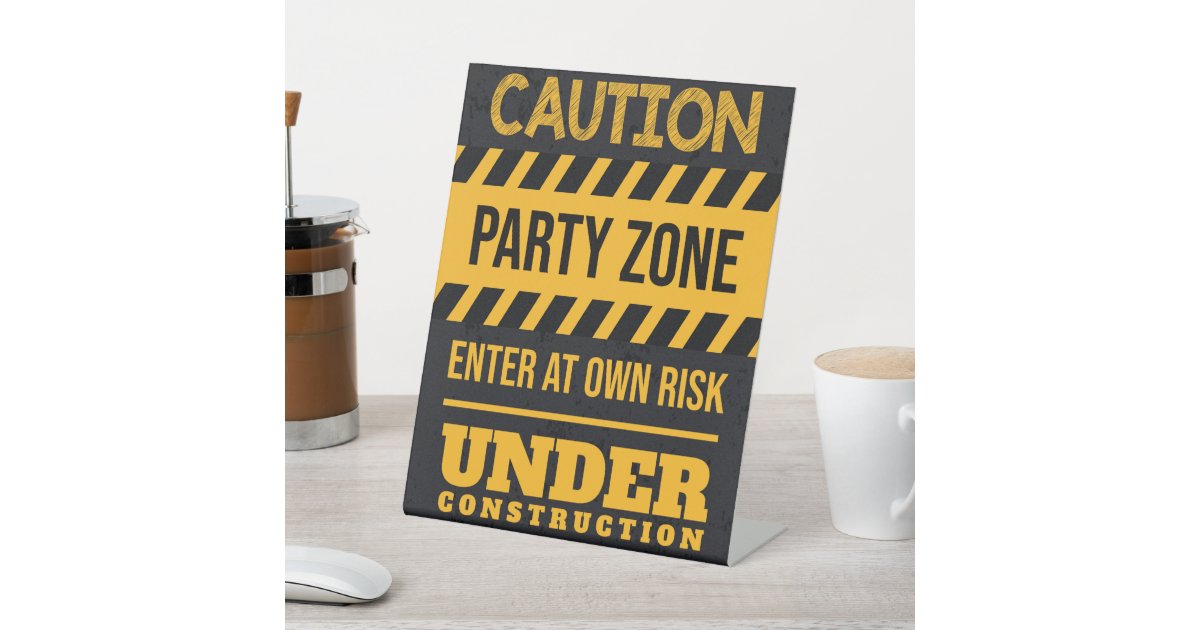 Under Construction Birthday Party Sign | Zazzle