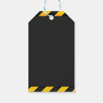 Under Construction Birthday Thank You Gift Tags | Zazzle