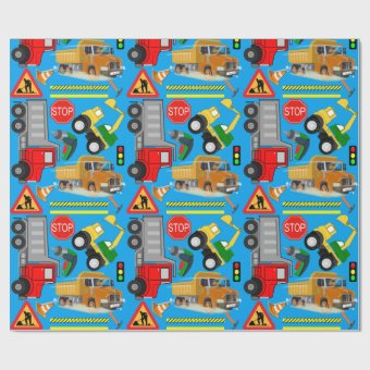 Under construction | wrapping paper | Zazzle