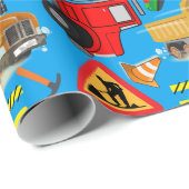 Under construction | wrapping paper | Zazzle