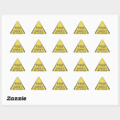 Under Construction Yield Sign Any Age Birthday Triangle Sticker | Zazzle