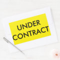 UNDER CONTRACT Sticker for Real Estate Sign | Zazzle
