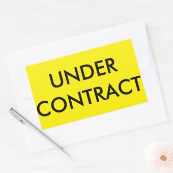 UNDER CONTRACT Sticker for Real Estate Sign | Zazzle