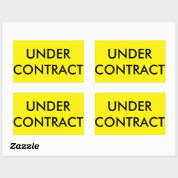 UNDER CONTRACT Sticker for Real Estate Sign | Zazzle