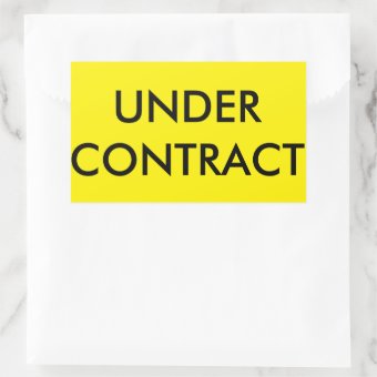 UNDER CONTRACT Sticker for Real Estate Sign | Zazzle