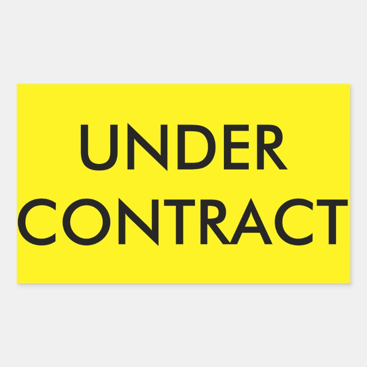 UNDER CONTRACT Sticker for Real Estate Sign | Zazzle