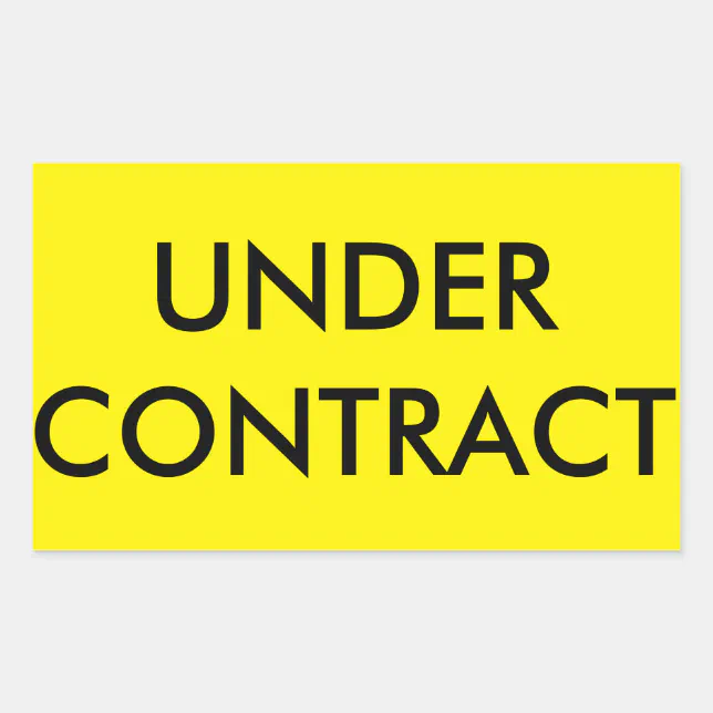 UNDER CONTRACT Sticker for Real Estate Sign | Zazzle