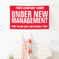 Under new management business signage banner | Zazzle