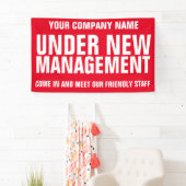 Under new management business signage banner | Zazzle