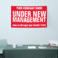 Under new management business signage banner | Zazzle