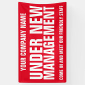 Under new management business signage banner | Zazzle