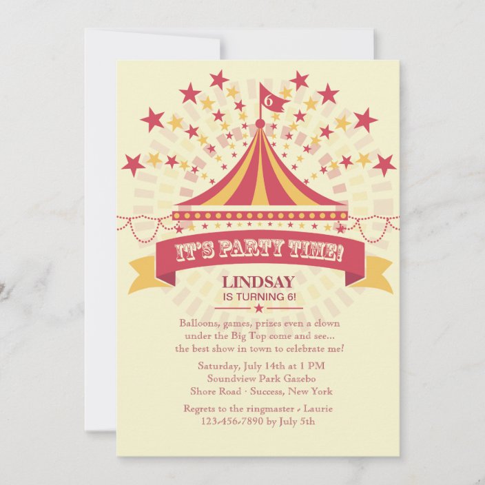Under the Big Tent Invitation | Zazzle.com