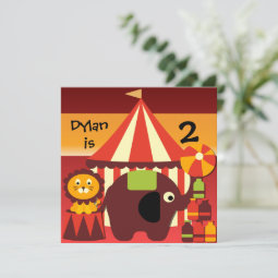 Under the Big Top Circus Invitations | Zazzle