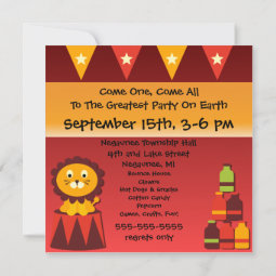 Under the Big Top Circus Invitations | Zazzle