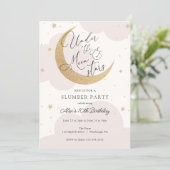 Under the Moon and Stars Sleepover Birthday Invitation | Zazzle
