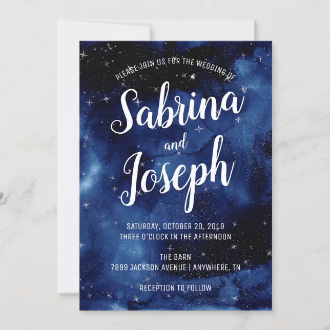 Under the Night Sky Wedding Invitation | Zazzle