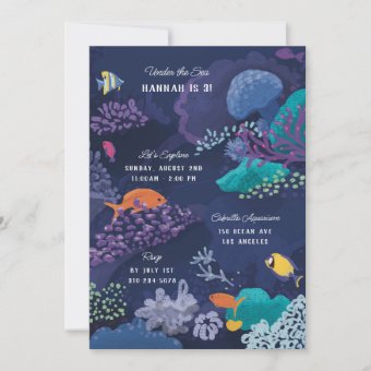 Under the Sea Aquarium Kid's Birthday Party Invitation | Zazzle