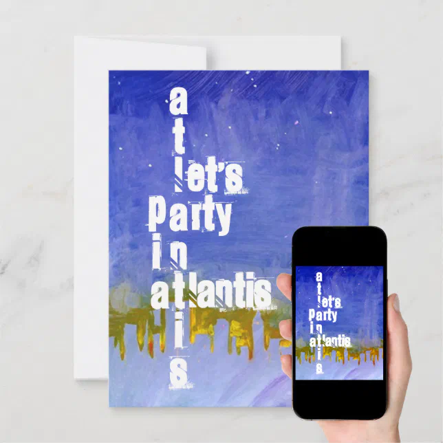 "UNDER THE SEA" ATLANTIS THEMED PARTY INVITATION | Zazzle