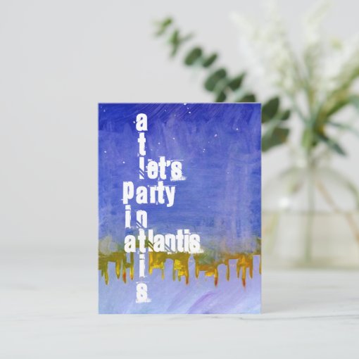 "UNDER THE SEA" ATLANTIS THEMED PARTY INVITATION | Zazzle