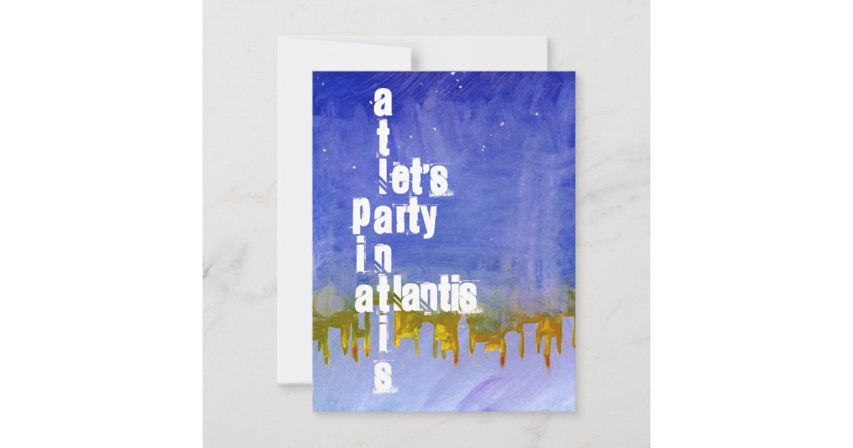 "UNDER THE SEA" ATLANTIS THEMED PARTY INVITATION | Zazzle