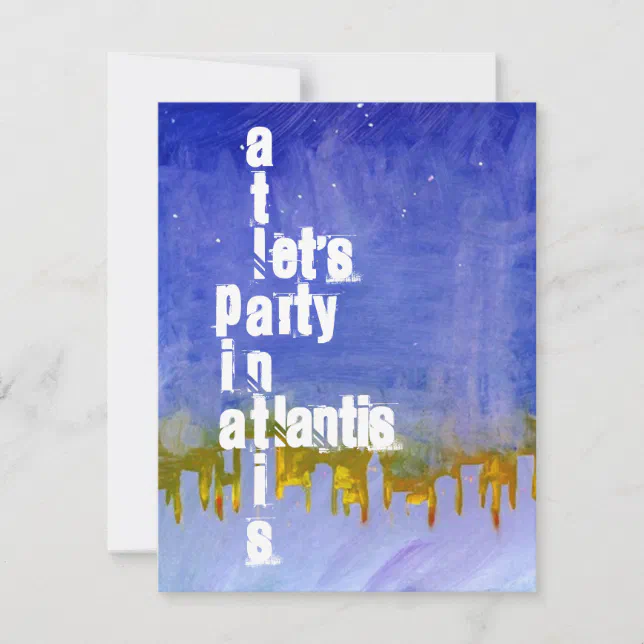 "UNDER THE SEA" ATLANTIS THEMED PARTY INVITATION | Zazzle