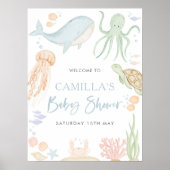 Under The Sea Baby Shower 18x24" Welcome Sign | Zazzle