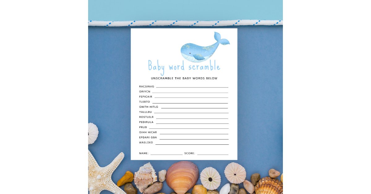 Under the sea - Baby Word Scramble | Zazzle