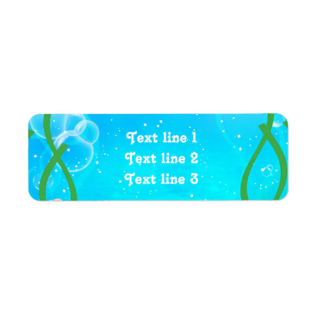 UNDER THE SEA Beach Ocean Water Address Labels | Zazzle
