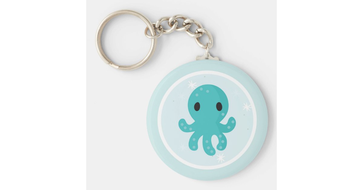 Under the Sea Birthday Party Octopus Keychain | Zazzle.com