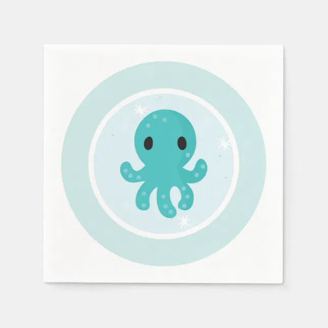 Under the Sea Birthday Party Octopus Napkins | Zazzle