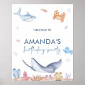 Under The Sea Birthday Welcome Sign, Sea Sign | Zazzle