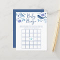 Under the Sea Blue Boy Whale Baby Bingo Game | Zazzle