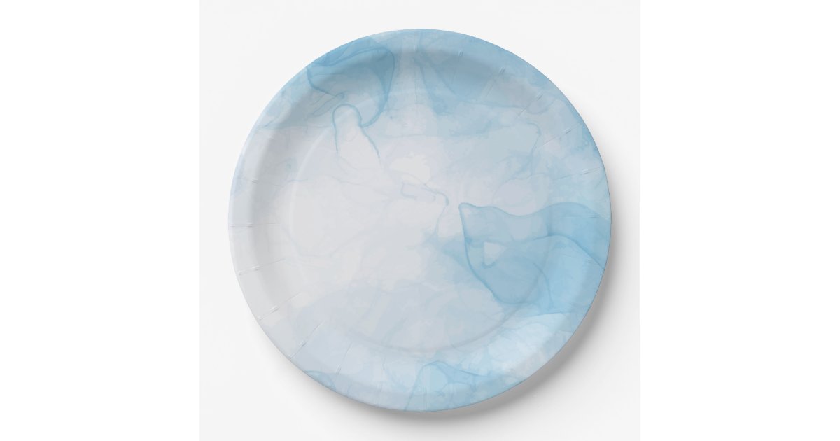Under the Sea | Blue Water Paper Plates | Zazzle