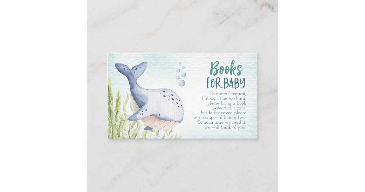 Under The Sea Books for Baby Shower Card | Zazzle