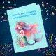 Under The Sea Cute Mermaid Birthday Photo Greeting Card | Zazzle