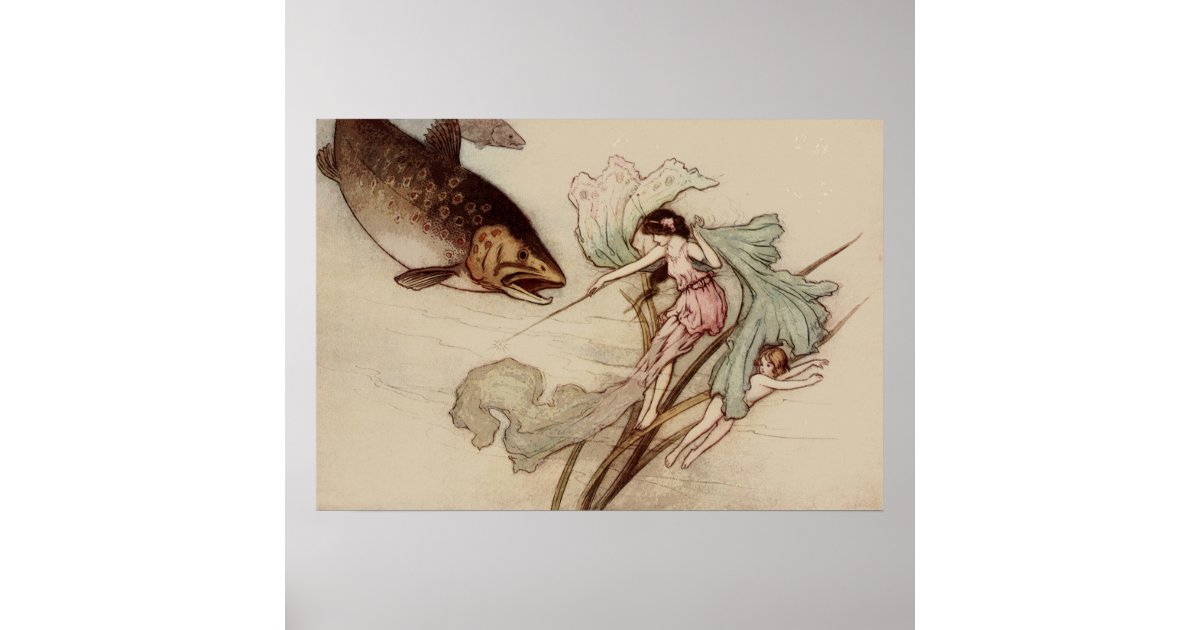 Under the Sea Enchanted vintage art Poster | Zazzle