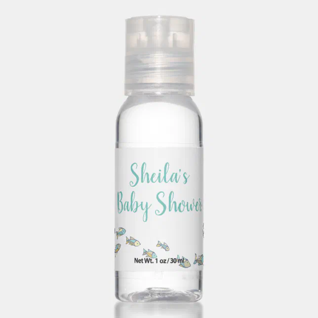 Under The Sea Fish Baby Shower Favor Hand Sanitizer | Zazzle